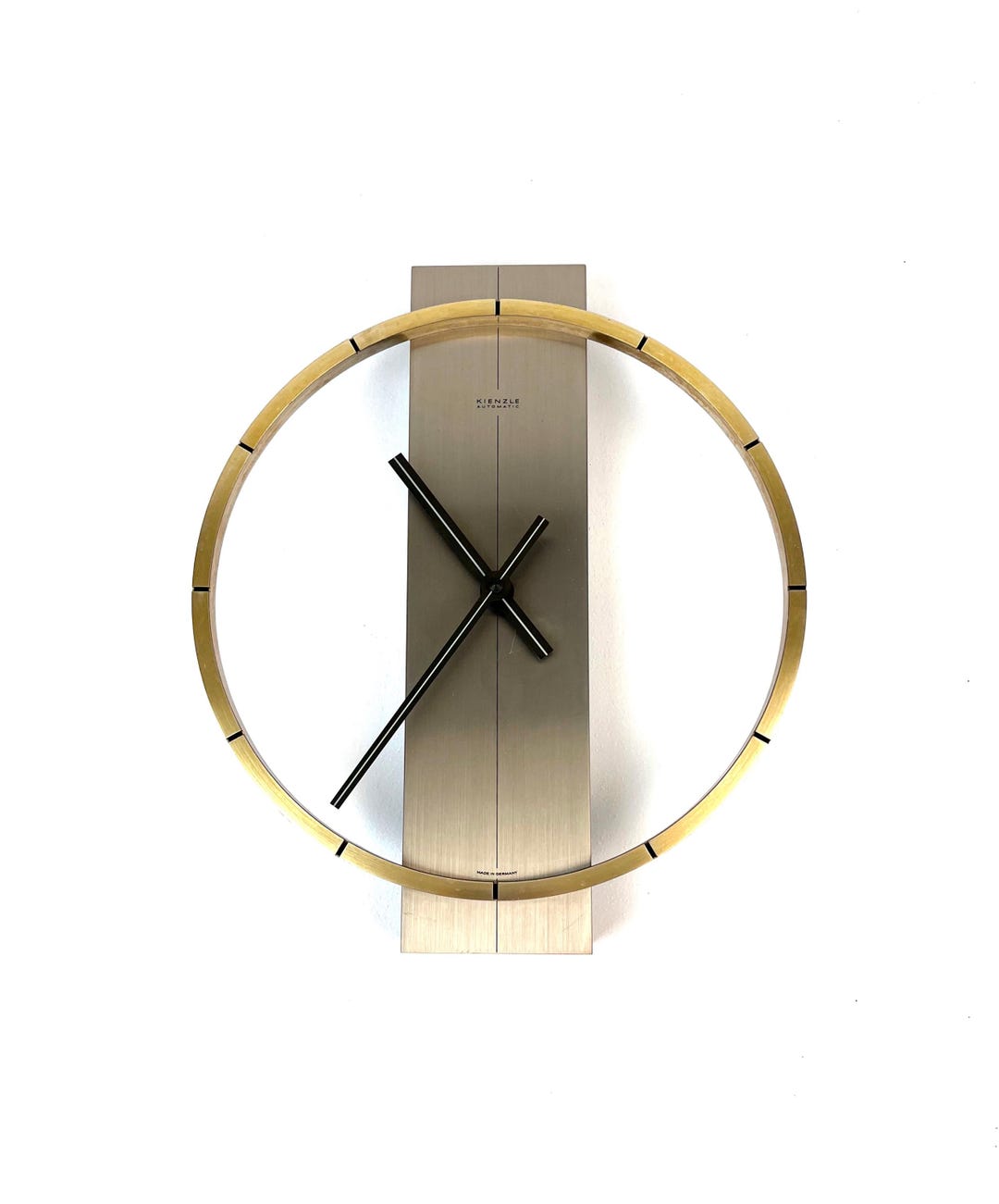 Rare Mid Century KIENZLE Automatic Minimalist Wall Clock Germany 1960 ...