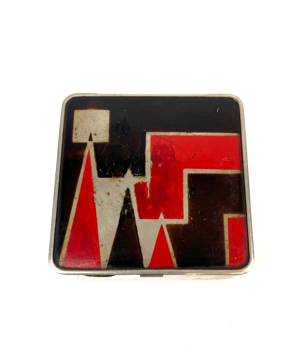 Rare Small Art Deco Bauhaus De Stijl Suprematism Enamel Jewelry Box ...