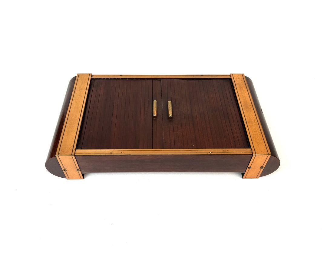 Avant-garde Art Deco Double Roll Top Jewelry Box France 1930 - Etsy