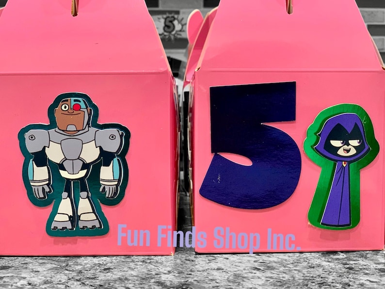 Teen Titans Party Favor Box - Etsy