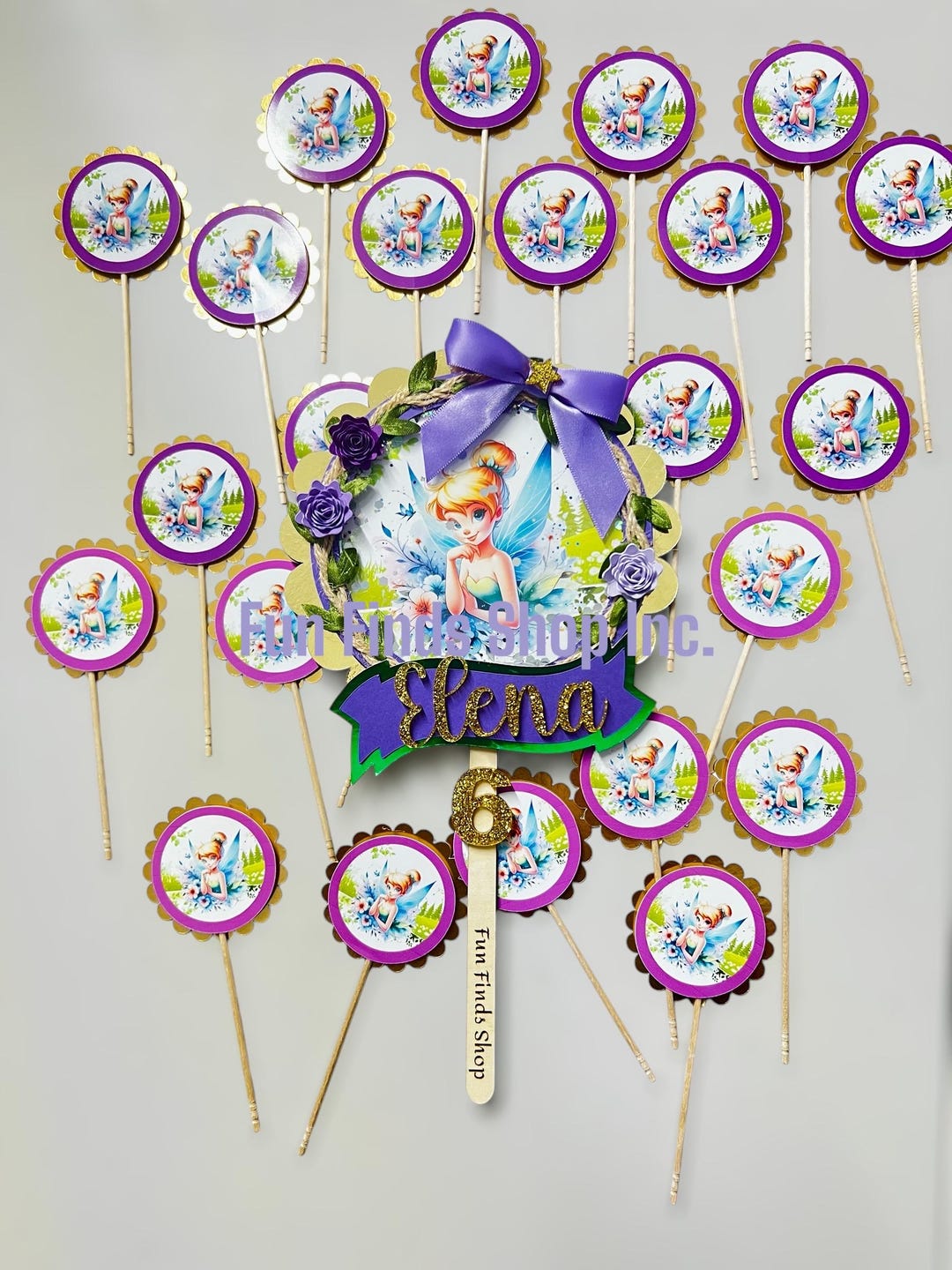 Custom Thinker Bell Cake Topper or Cupcake Toppers - Etsy