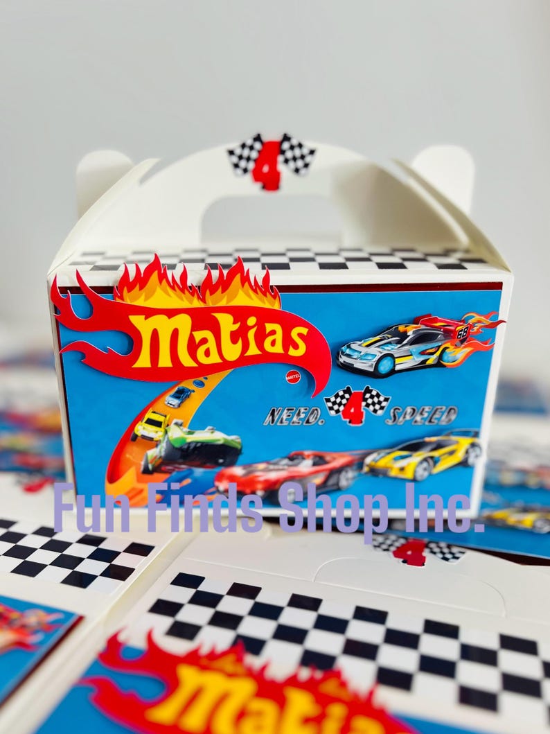 Hot Wheels Party Favor Box - Etsy