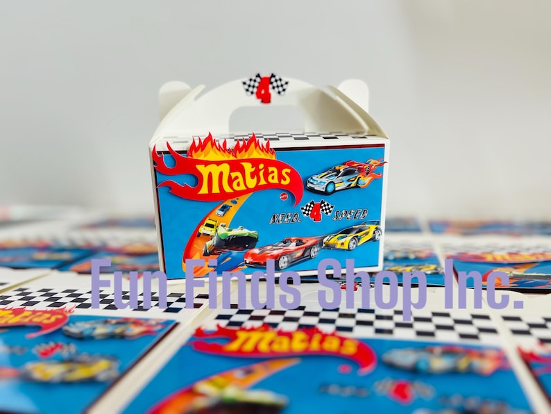 Hot Wheels Party Favor Box - Etsy