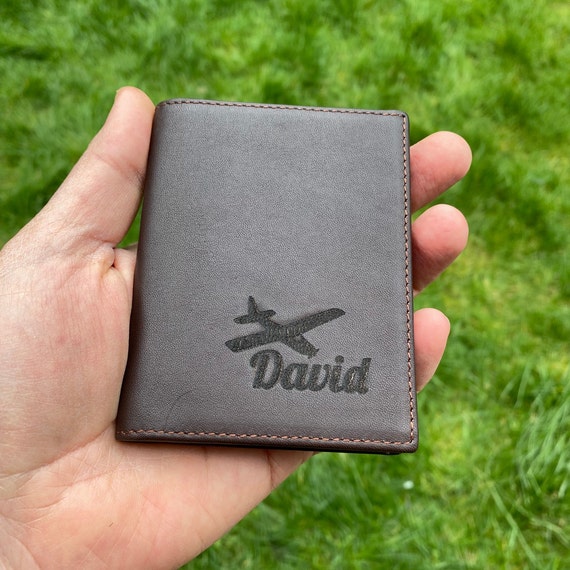 Fathers Day Gift for Him Laser Engraved Slim Personalised Leather Wallet Leather Mens Wallet With Money Slot Cool Groomsmen Gift Etsy