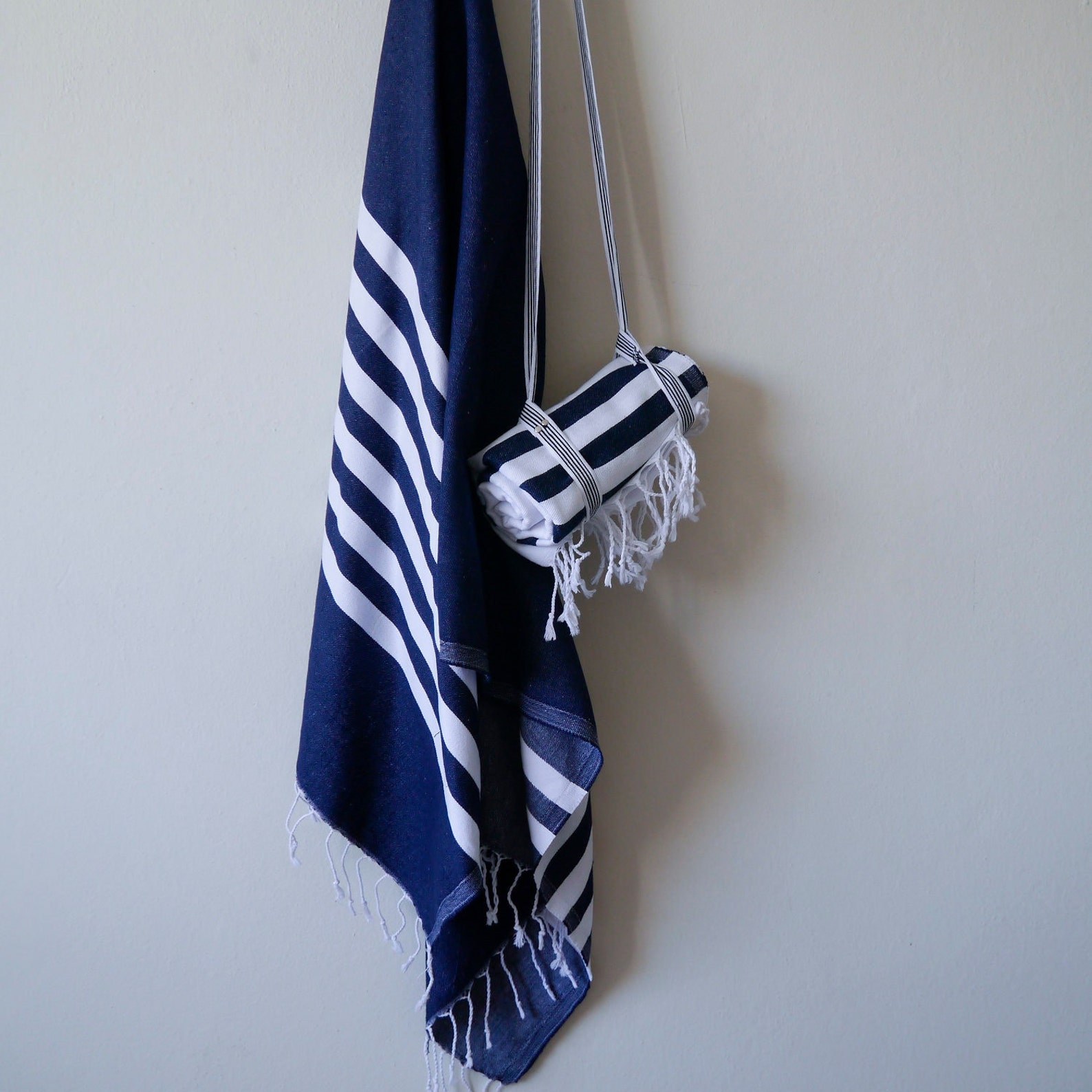 Personalised Beach Towel and Carrier Strap | Soft Cotton Towel Gift ...