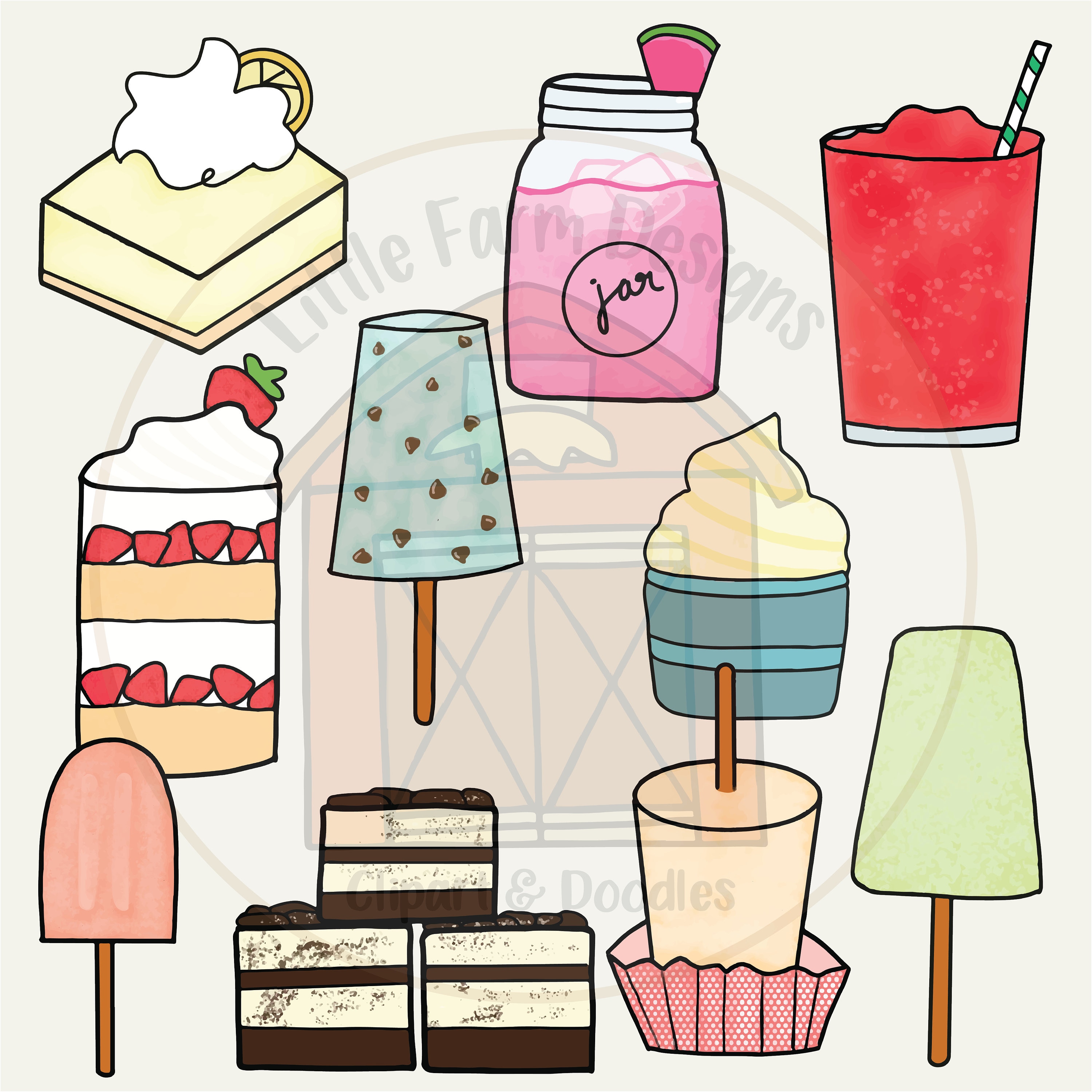 Desserts Clipart, Ice Cream Clipart, Beverages Clipart, Popsicle ...