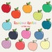 Rainbow Apples Clipart, Fruit Clipart, Clipart for Teachers, Clipart ...