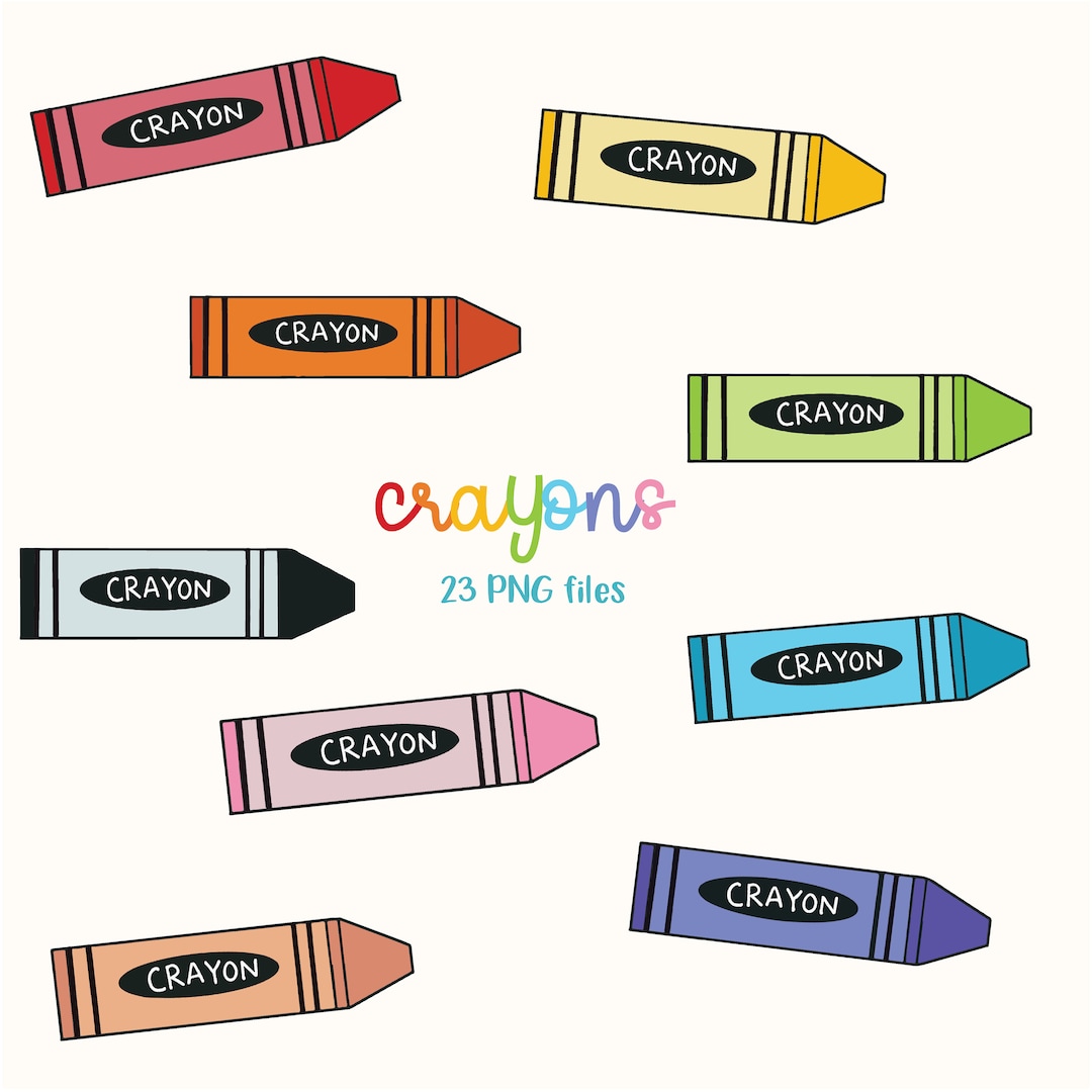 Crayons Clipart, Rainbow Clipart, Crayons Graphics, School Supplies ...