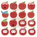 Apples Clipart, Cute Apple Faces Clipart, Clipart for Teachers, Apple ...