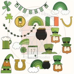 St. Patrick's Day Clipart Bundle, Pot of Gold Clipart, St. Patrick's ...