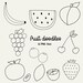 Fruit Doodles, Fruit Digital Stamps, Fruits Clipart, Fruits Clear ...