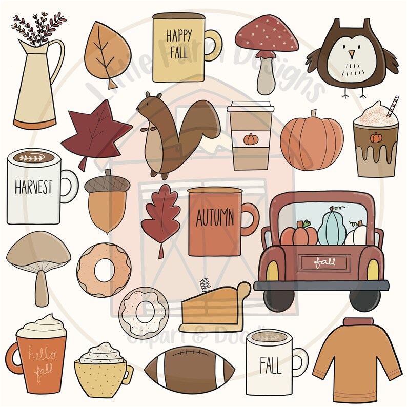 Fall Clipart, Autumn Clip Art, Fall PNG, Fall Decor Graphics, Fall ...