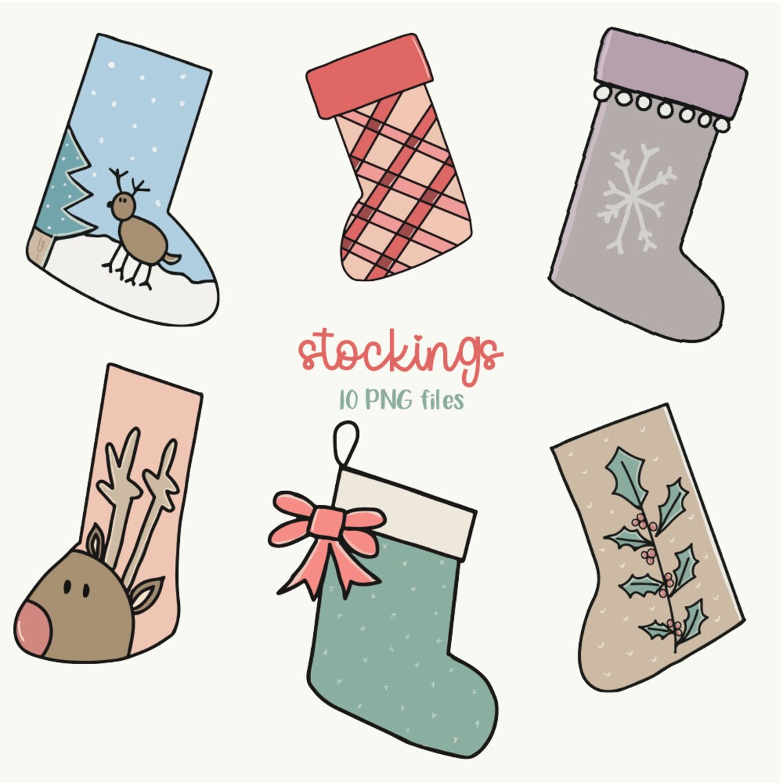 Christmas Stockings Clipart, Christmas Boots, Christmas Clipart ...