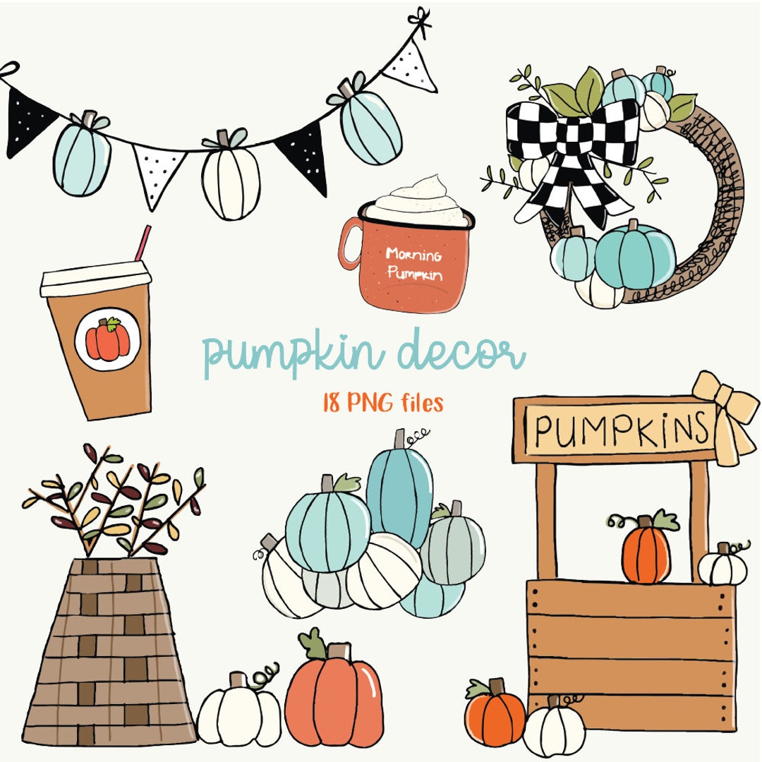 Pumpkin Clipart, Fall Clipart, Pumpkin Printable, Cute Pumpkin, Pumpkin ...
