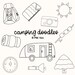 Camping Doodles Clipart, Camper Clipart, Camping Scrapbook Stamps ...