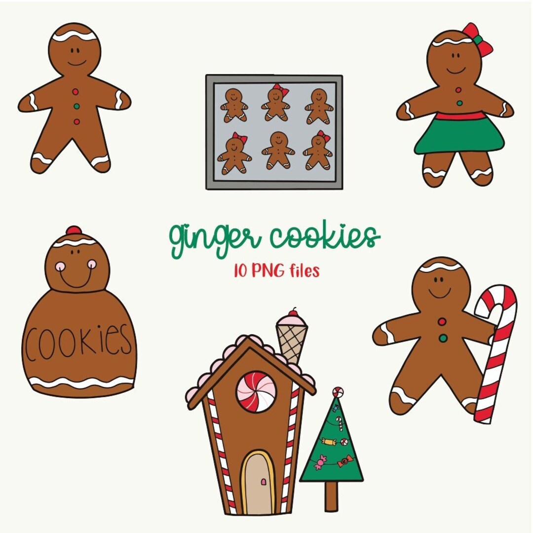 Lebkuchen-Clipart, Lebkuchenplätzchen, Weihnachts Clipart, Weihnachts ...