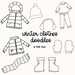Winter Fashion Clipart, Winter Clothes Digital Stamps, Winter Outfits ...