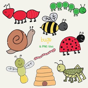 Bugs Clipart Bundle, Bugs Stamps, Insects Clipart, Insects Stamps ...