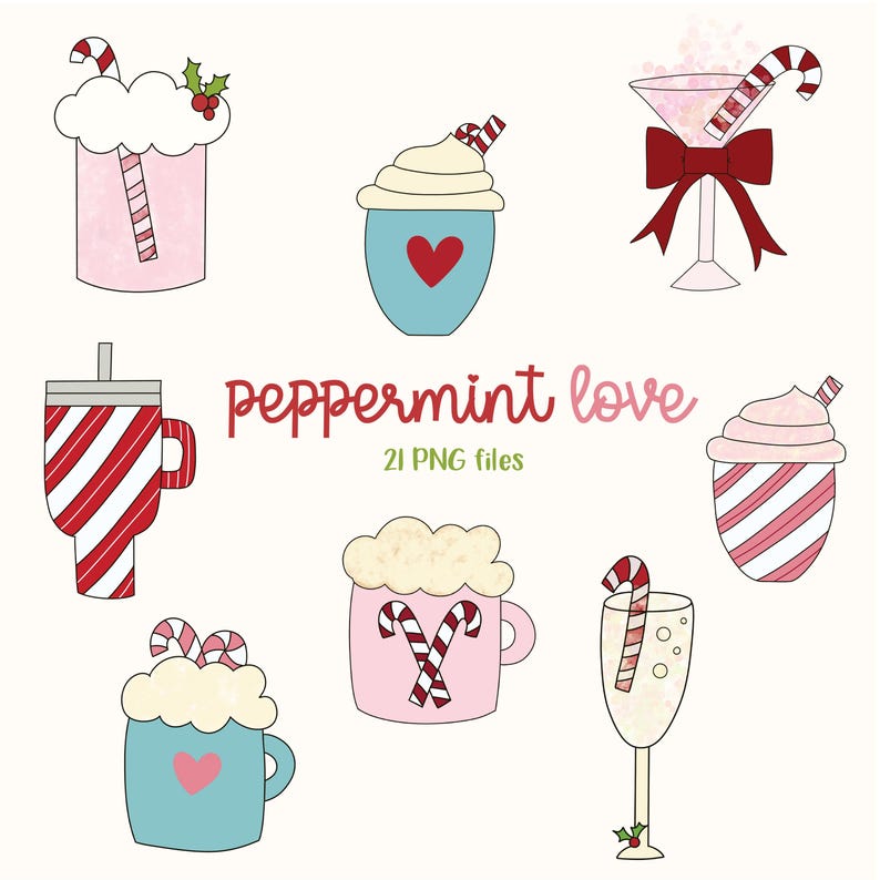 Candy Cane Clipart, Peppermint Candy Clipart, Christmas Clipart, Candy ...