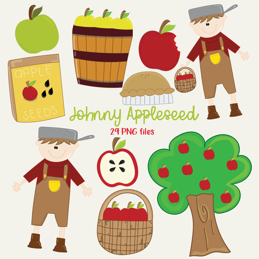 Apple Clipart, Johnny Appleseed Clipart, Apple Graphics, Apple Pie ...