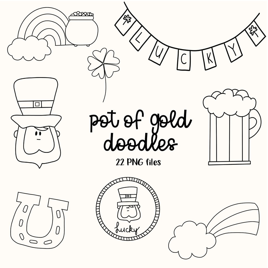 St. Patrick's Day Clipart Bundle, Pot of Gold Clipart, St. Patrick's ...