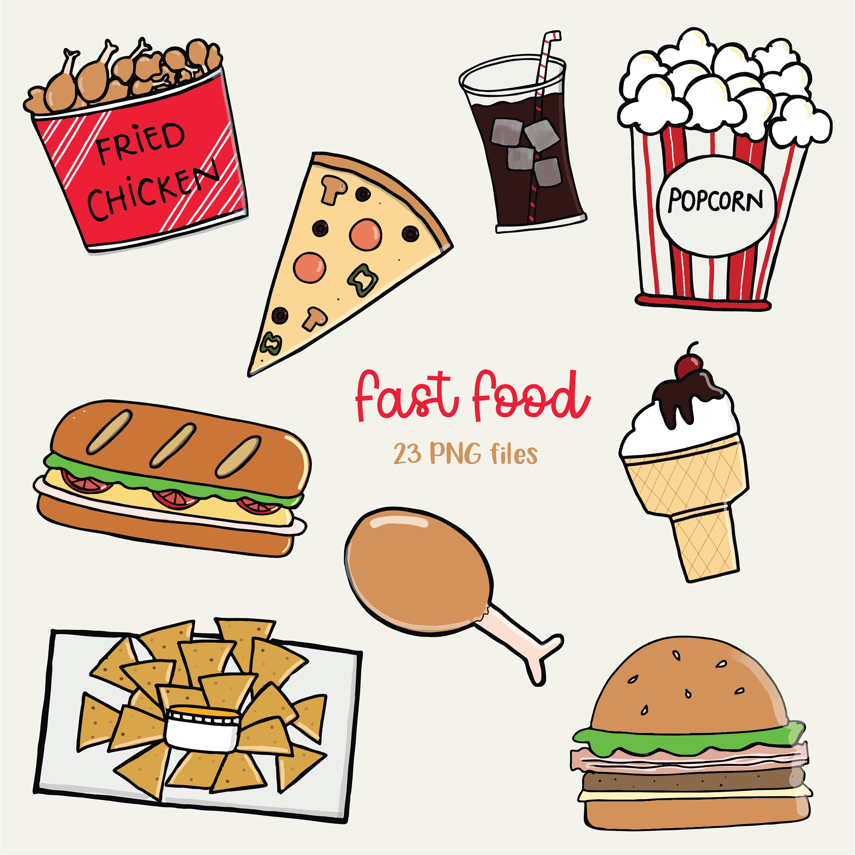 Food Clipart, Fast Food Clipart, Food Graphics, Burger Clipart, Pizza ...
