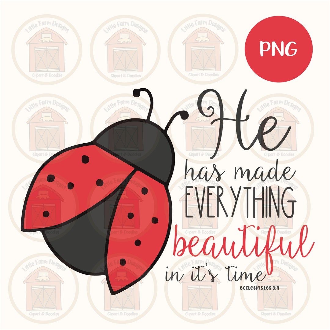 Christian PNG, Ladybug PNG, Inspirational Quote, Religious PNG, Faith ...