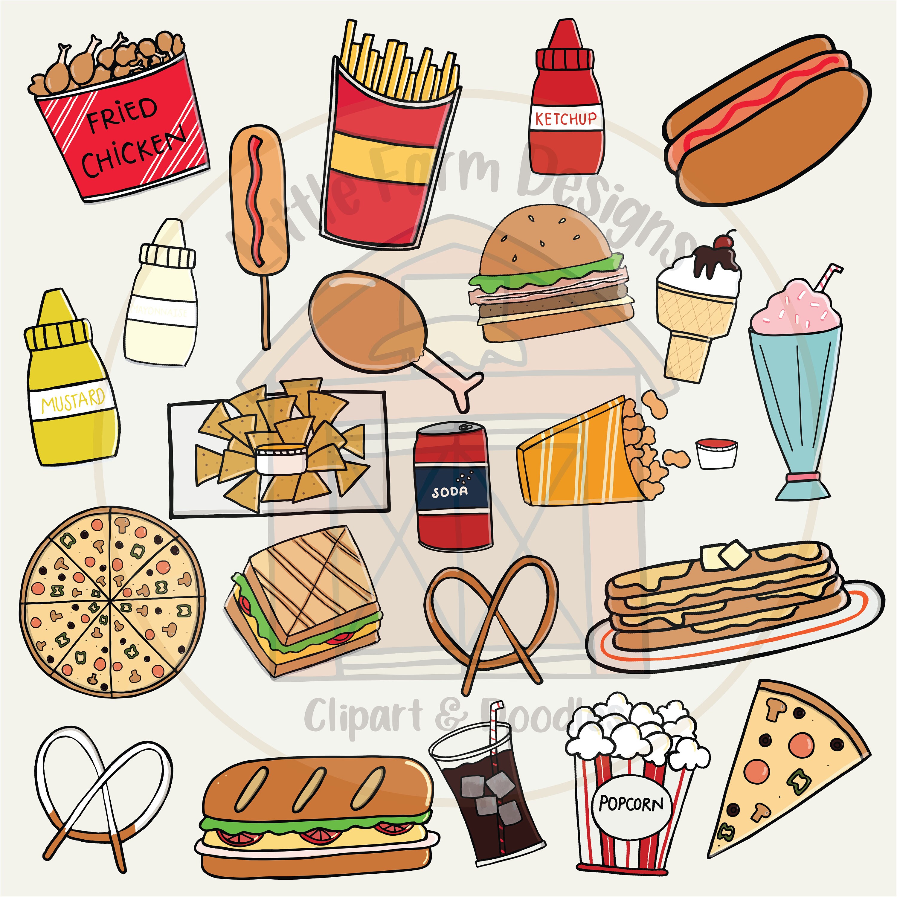 Food Clipart, Fast Food Clipart, Food Graphics, Burger Clipart, Pizza ...