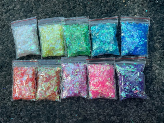 Rainbow Mylar 10 Bags Mylar Flakes Resin Supplies Nail - Etsy