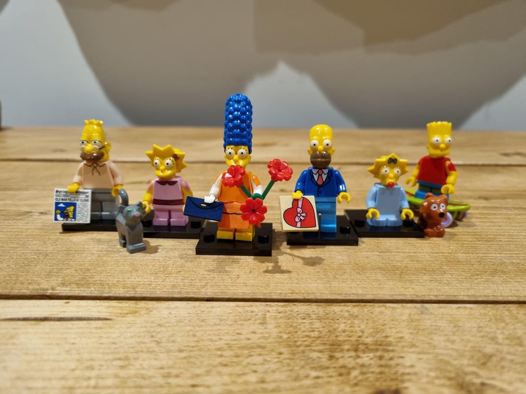 Simpsons Minifigures Set of 6 Custom Made - Etsy