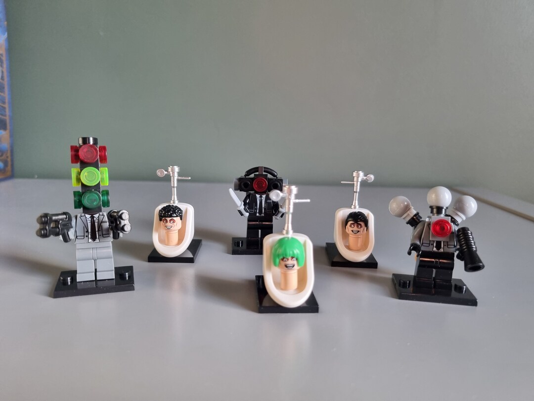 Skibidi Toilet Minifigures Set of 6 Custom Made. - Etsy