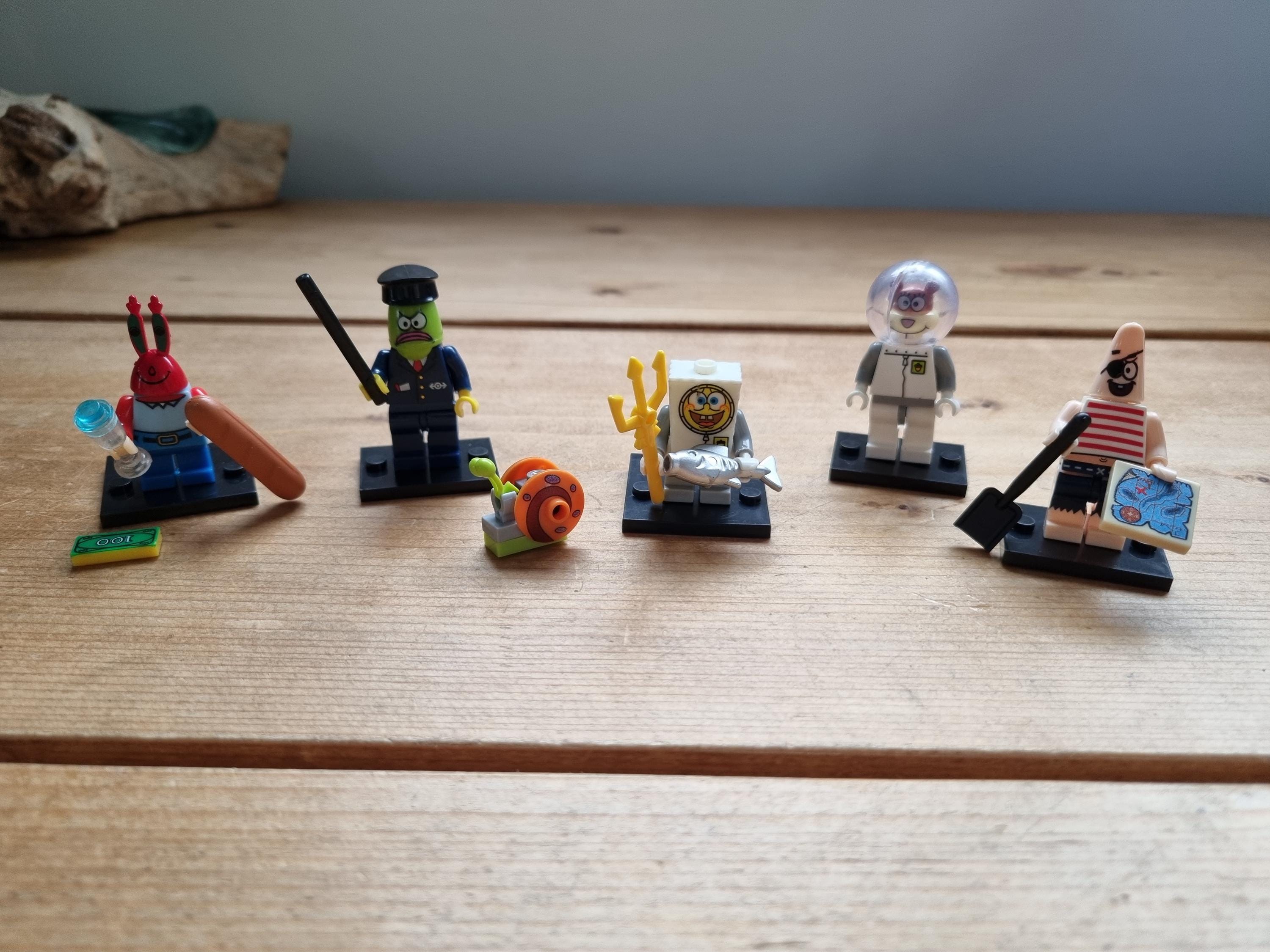 Spongebob Square Pants Minifigures Set of 6 Custom Made - Etsy UK
