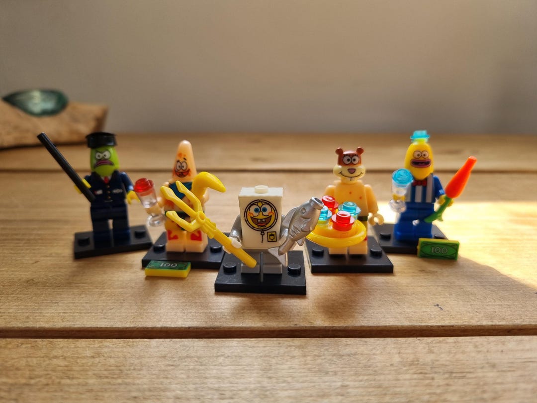 Spongebob Square Pants Minifigures Set of 5 Custom Made Set 2 - Etsy UK