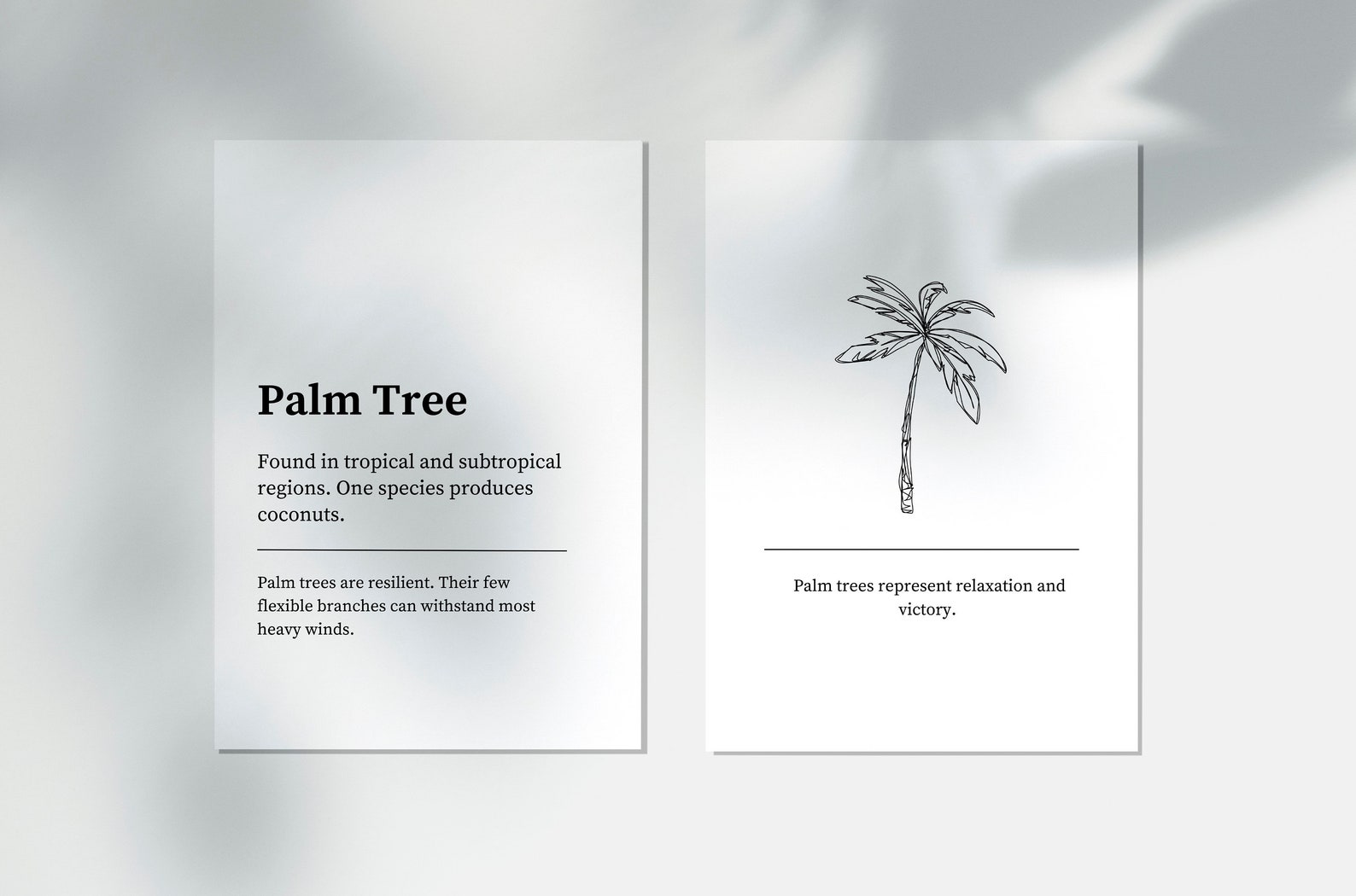 Palm Tree Print Set, One-line Drawing Nature Wall Art, Definition ...