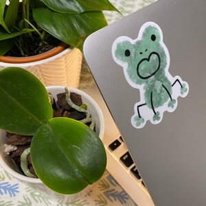 Cute Frog Sticker | Vinyl Stickers, Stationery Stickers, Animal ...