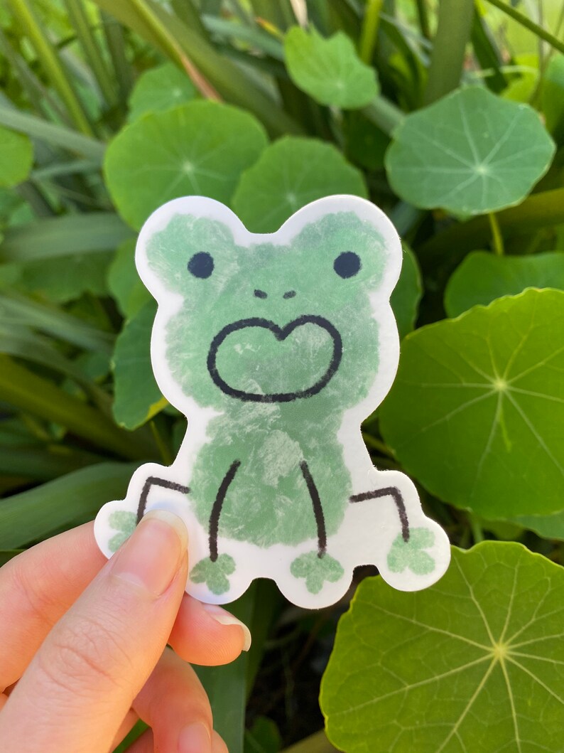 Cute Frog Sticker | Vinyl Stickers, Stationery Stickers, Animal ...