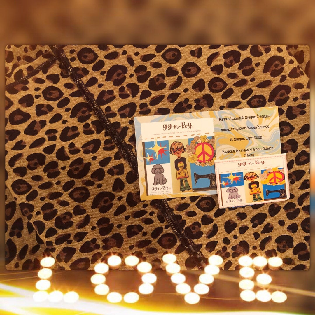 Leopard Print Oversized Bandana: Stylish Scarf, Handmade - Etsy