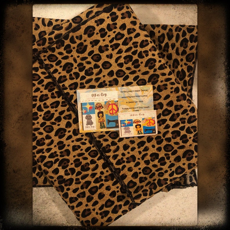 Leopard Print Oversized Bandana: Stylish Scarf, Handmade - Etsy