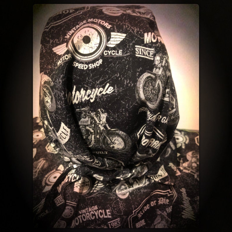 Born to Ride Motorcycle Doo Rag: Black Biker Skull Cap - Etsy