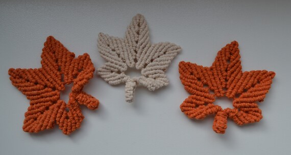 Macrame handmade maple leaf Home decor | Etsy