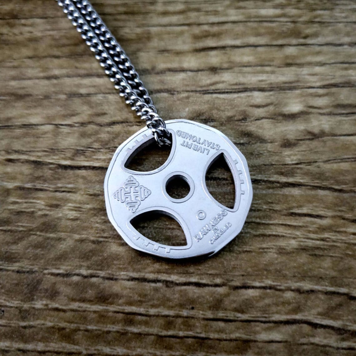 Barbell Pendant Weight Plate Necklace Fitness Jewelry - Etsy