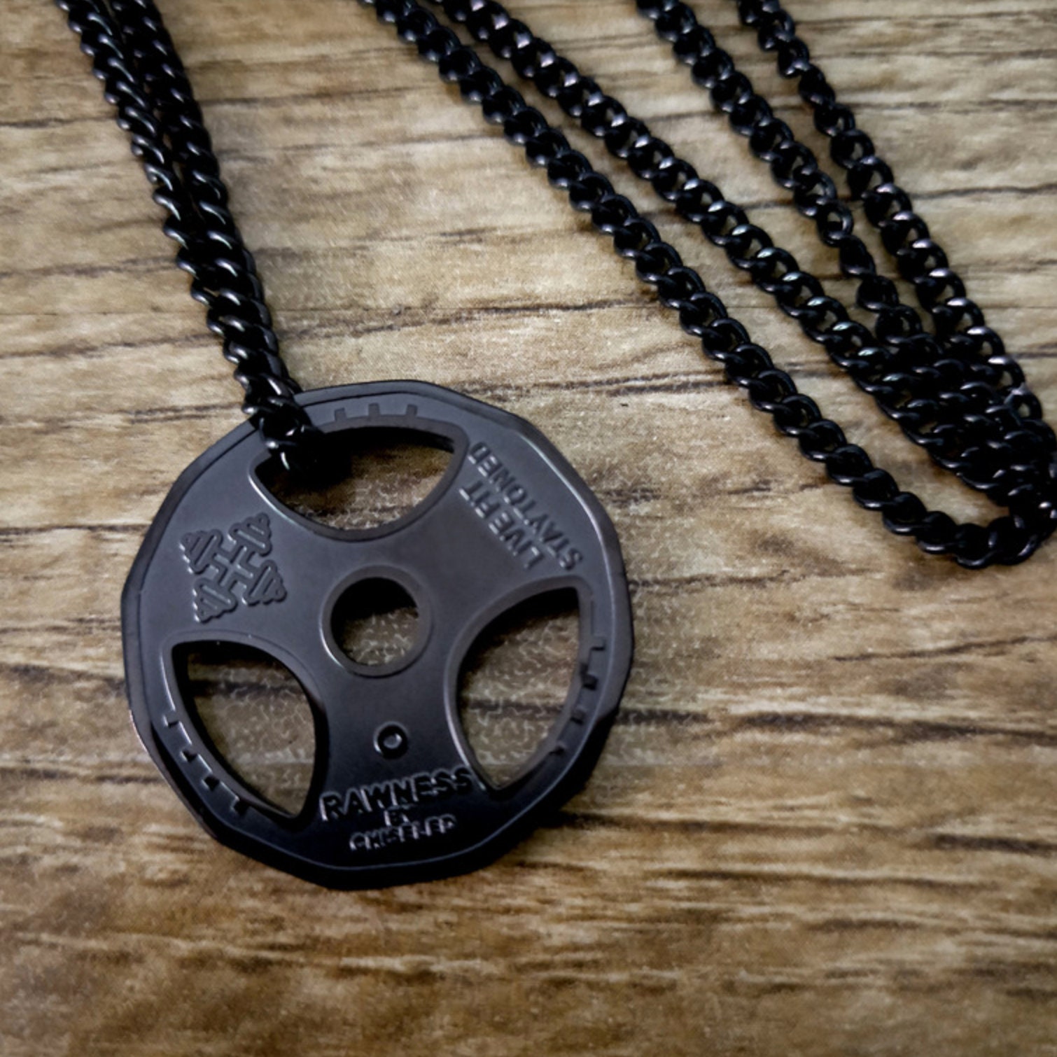 Barbell Pendant Weight Plate Necklace Fitness Jewelry | Etsy
