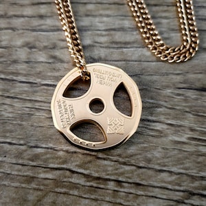 Barbell Pendant Weight Plate Necklace Fitness Jewelry Bodybuilding ...