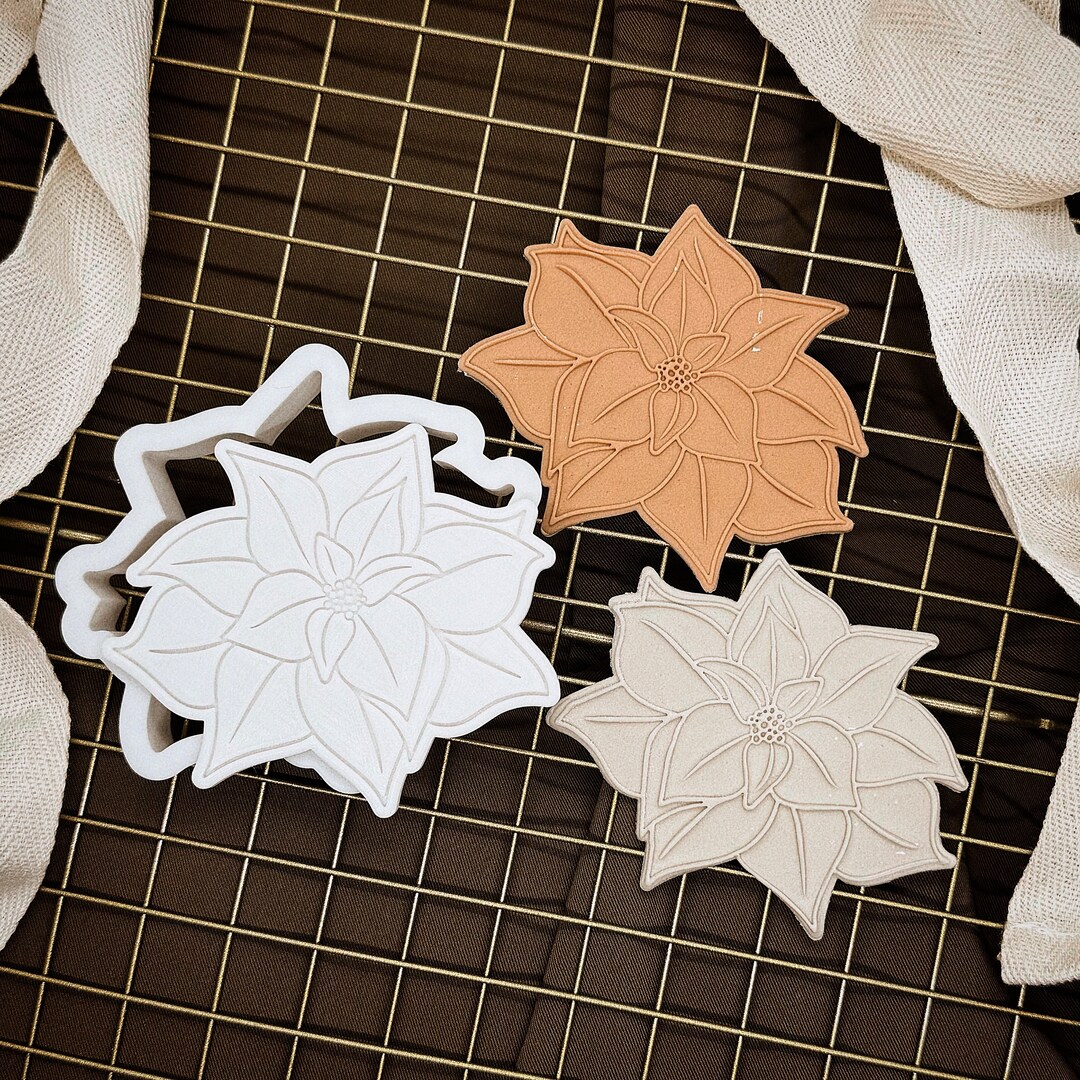 Poinsettia Flower Embosser Set Christmas Flower Embosser Set Christmas ...