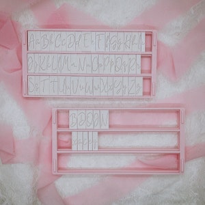 Script Font Set Letter Stamp Alphabet Stamp Signature Font Stamp Font ...