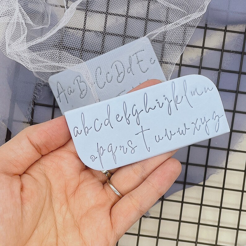 Script Font Set Letter Stamp Alphabet Stamp Signature - Etsy UK