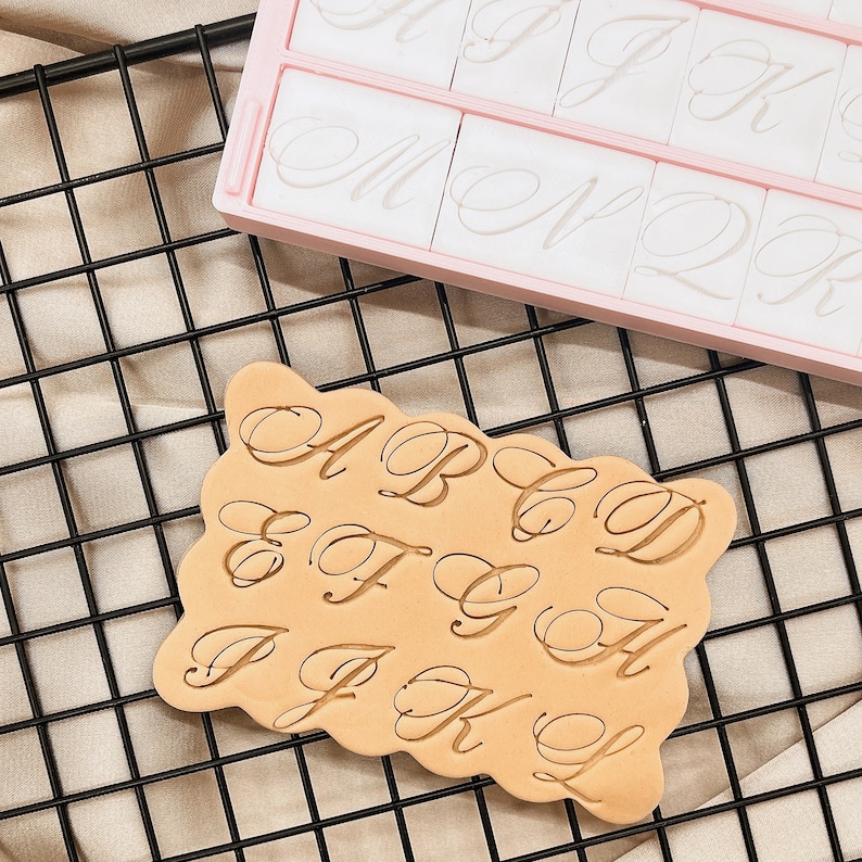 Initial Calligraphy Font Set Initial Letter Stamps Calligraphy Letter ...