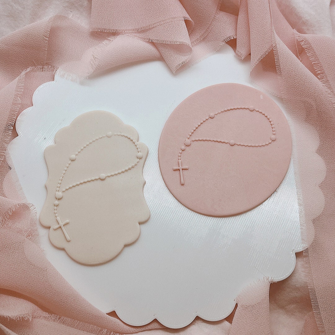 Rosary Fondant Embosser Baptism Cookie Embosser Christening Cookie ...