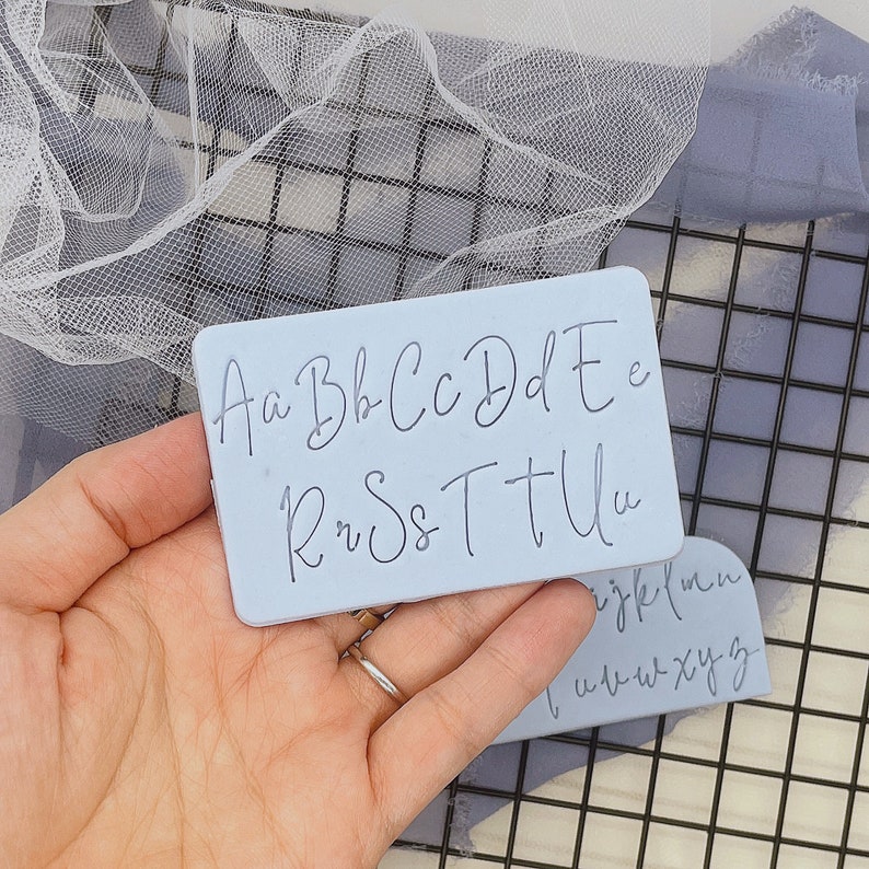 Script Font Set Letter Stamp Alphabet Stamp Signature - Etsy Australia