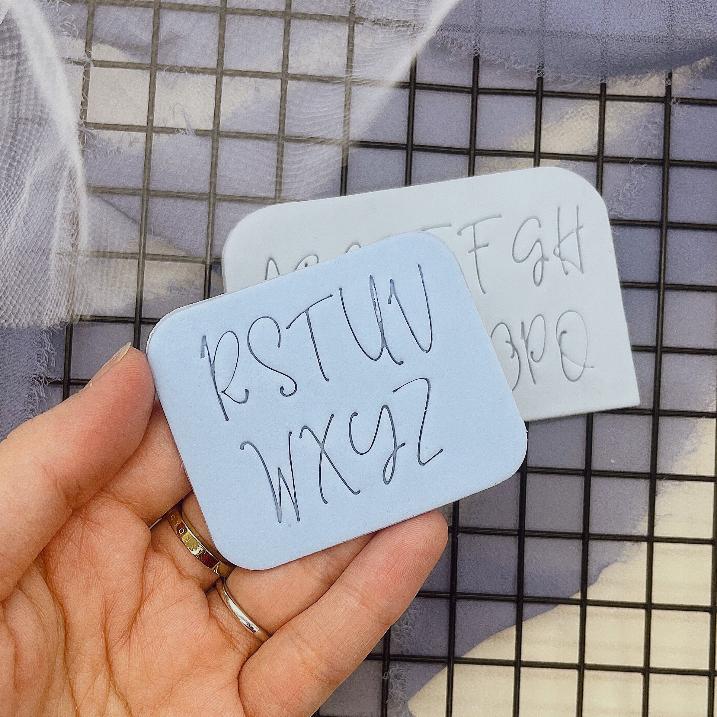 Script Font Set Letter Stamp Alphabet Stamp Signature - Etsy UK